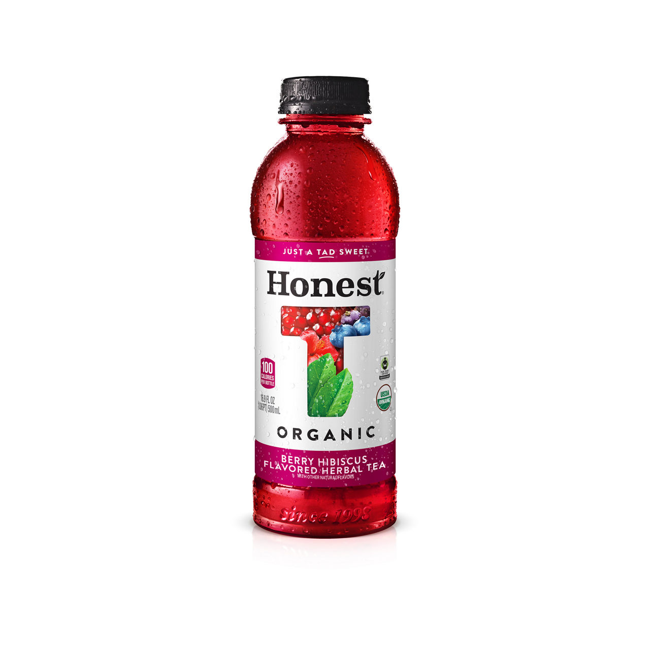 Honest Tea Honest Berry Hibiscus Flavored Herbal Tea Bottle, 16.9 fl oz ...