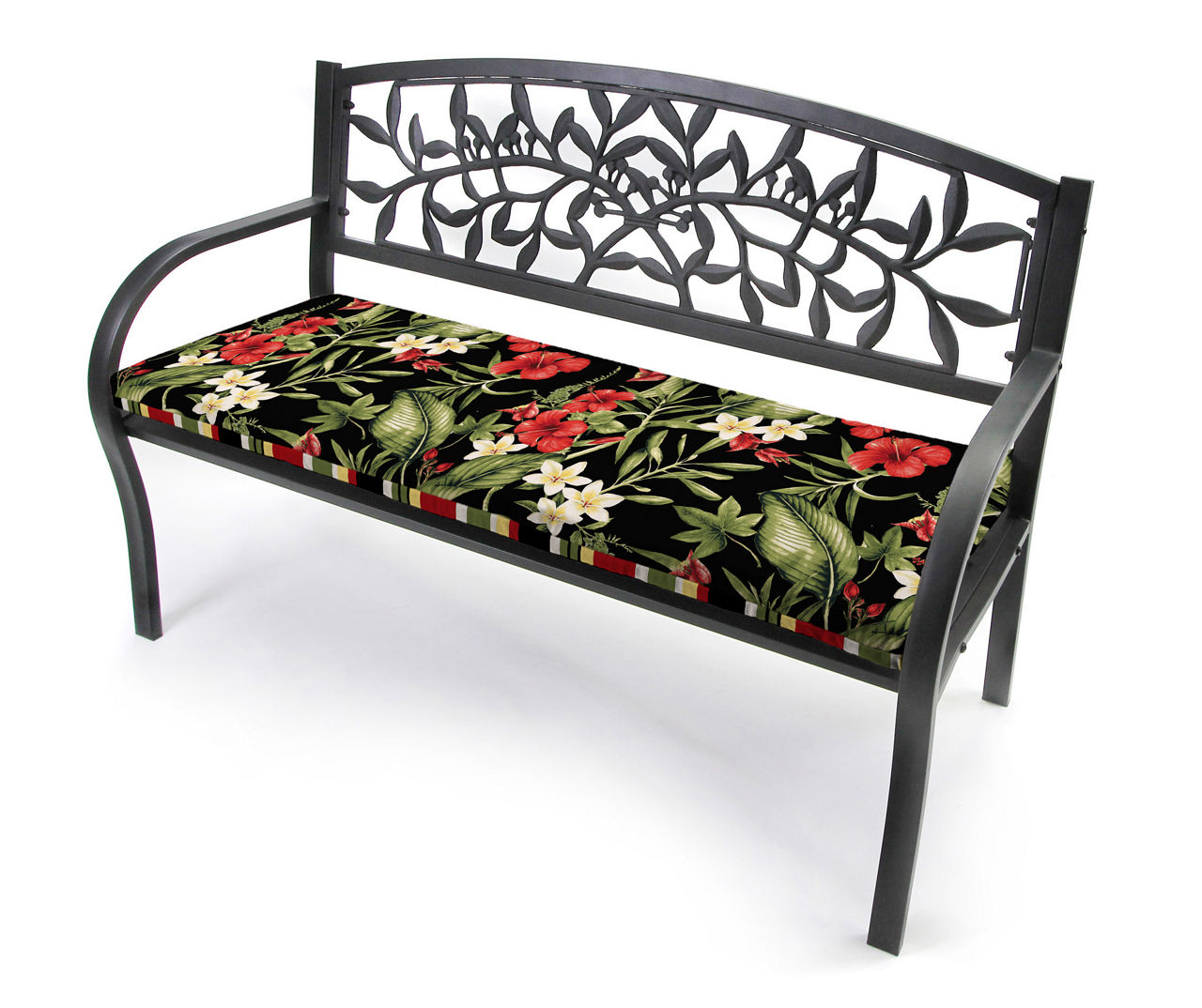 Capulet Tropical & Stripe Reversible Outdoor Bench Pad | Big Lots