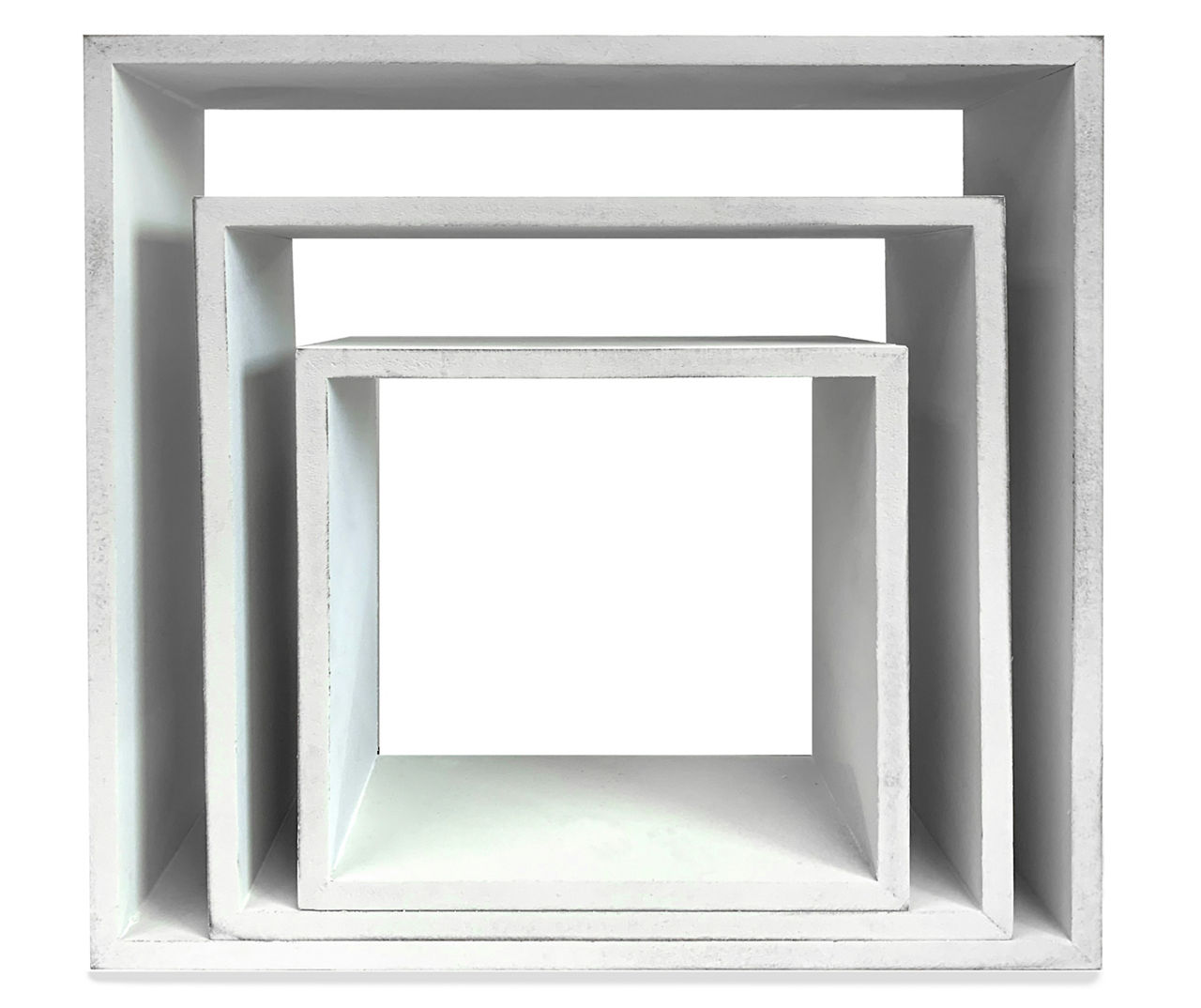 White Nested Wall Cubes 3-Piece Set | Big Lots