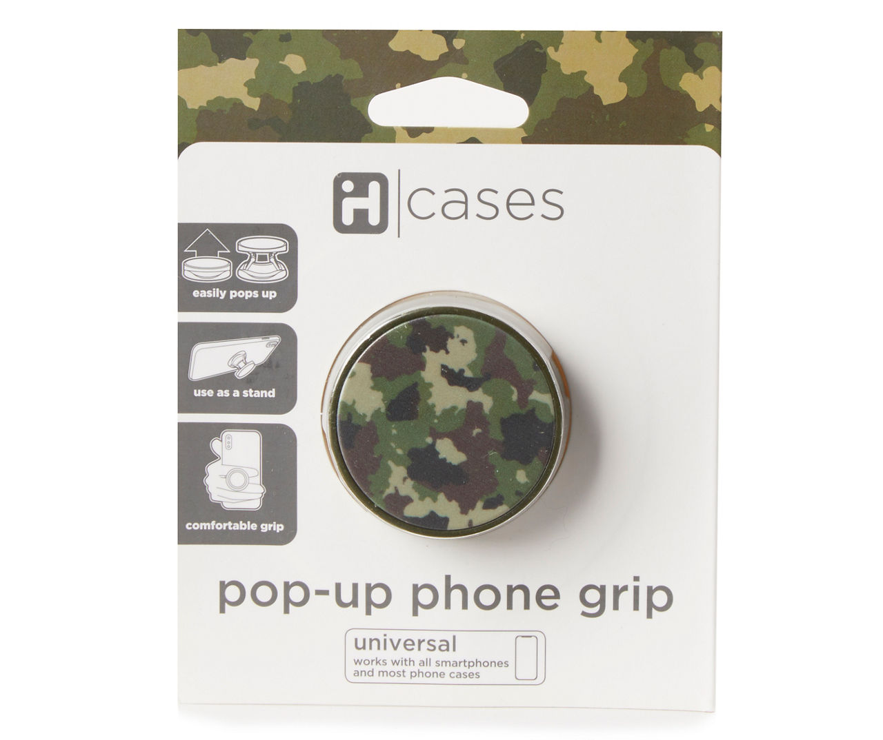 iHome Green Camo Universal Pop-Up Phone Grip | Big Lots
