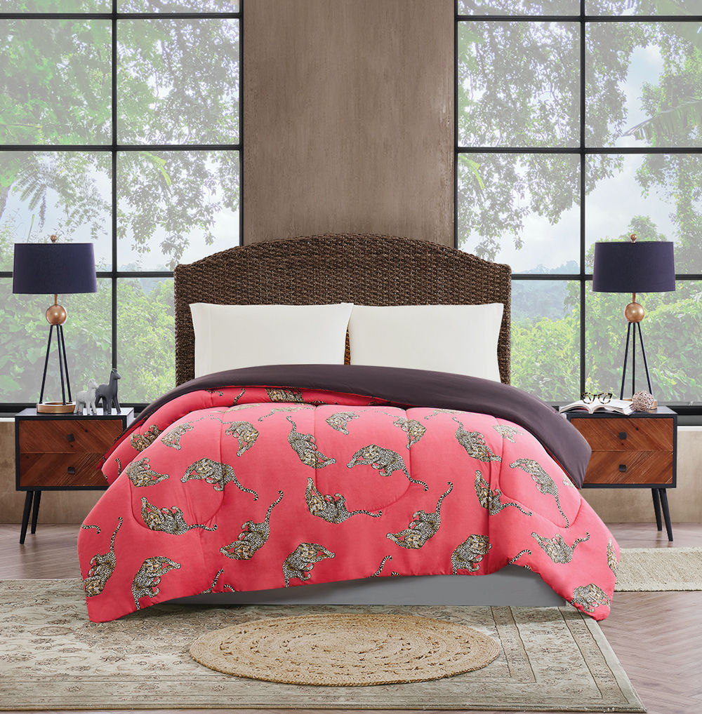 Pink Leopard Full/Queen Comforter | Big Lots