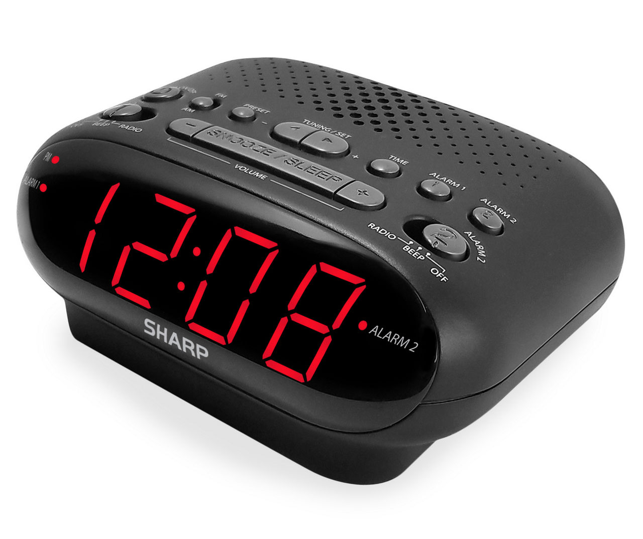 Sharp LED Digital Display Alarm Clock with AM/FM Radio | Big Lots