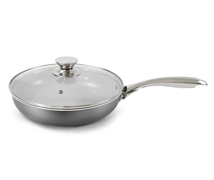 Master Cuisine 10" Gray Aluminum Saute Pan with Lid | Big Lots