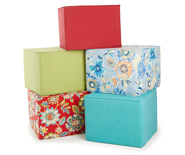 Jordan Manufacturing 20" Red Square Outdoor Pouf | Big Lots