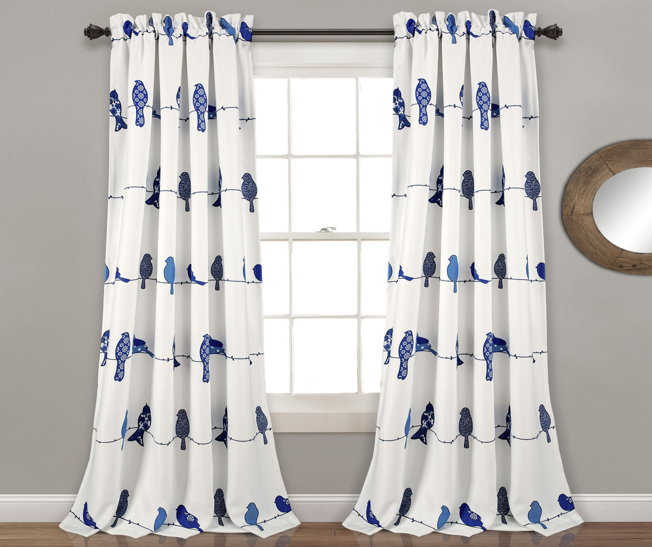 Rowley Birds Room-Darkening Rod Pocket Curtain Panel Pair | Big Lots