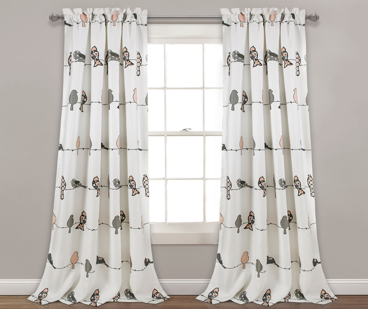 Rowley Birds Room-Darkening Rod Pocket Curtain Panel Pair | Big Lots