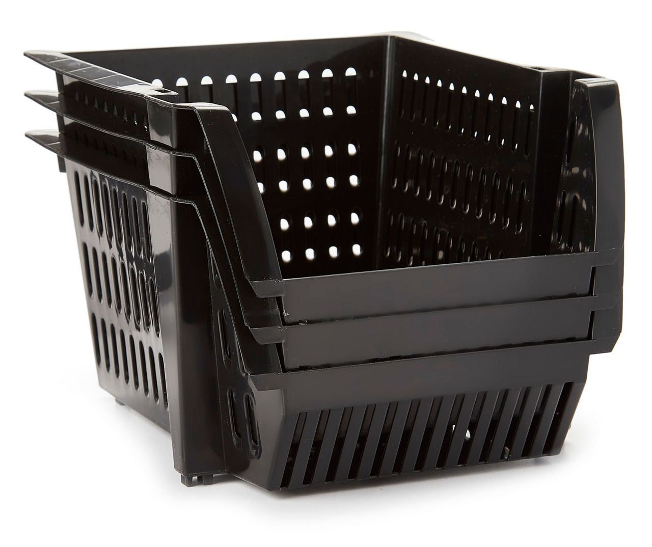Black Stacking Bins, 3-Pack | Big Lots