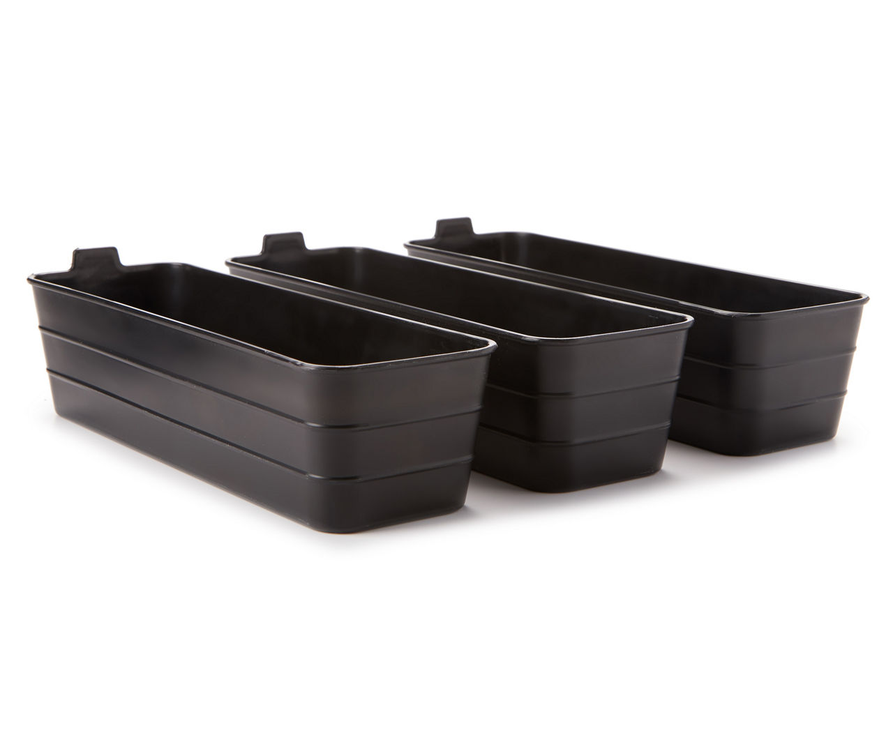Black Narrow Mini Flex Bins, 3-Pack | Big Lots