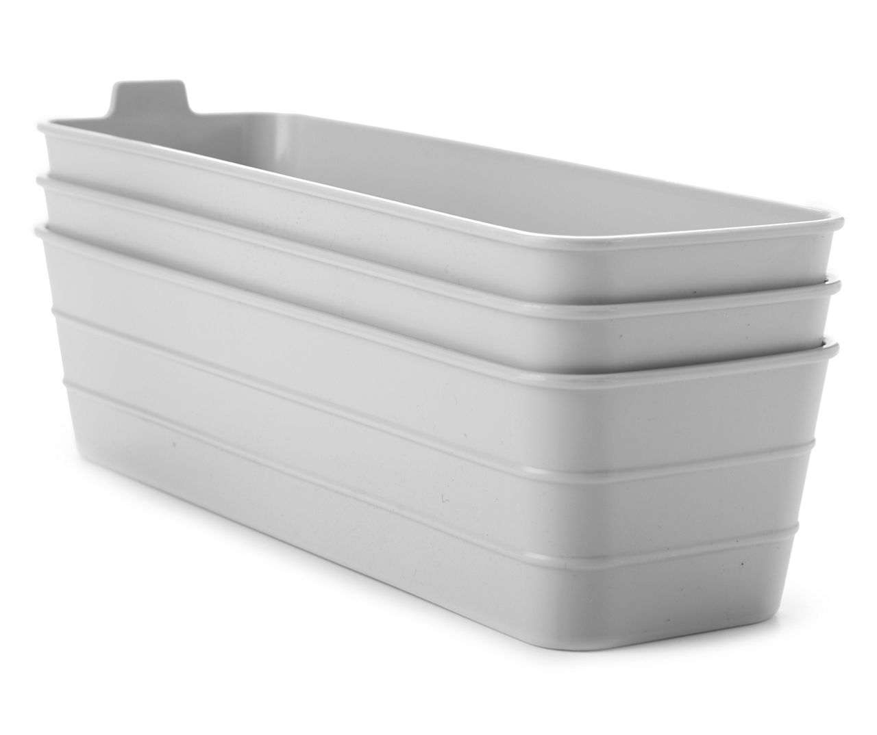 Gray Narrow Mini Flex Bins, 3-Pack | Big Lots