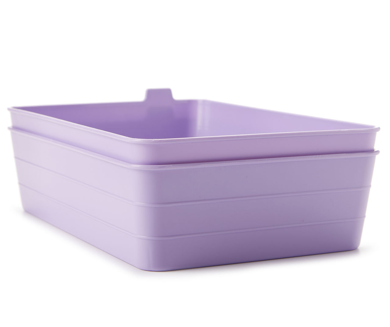 Lilac Rectangular Mini Flex Bins, 2-Pack | Big Lots
