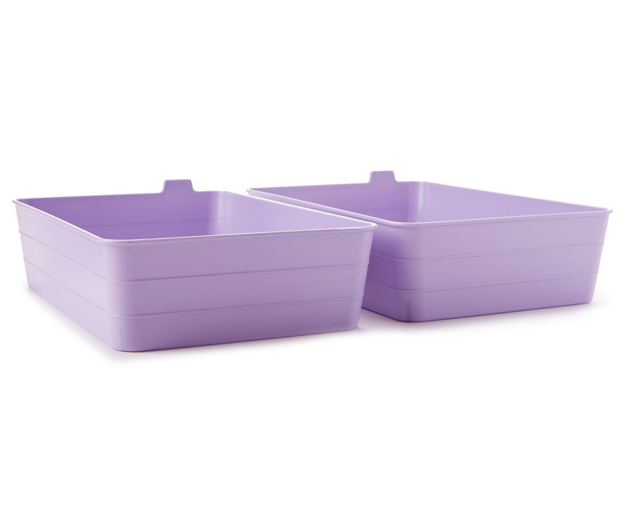 Lilac Rectangular Mini Flex Bins, 2-Pack | Big Lots
