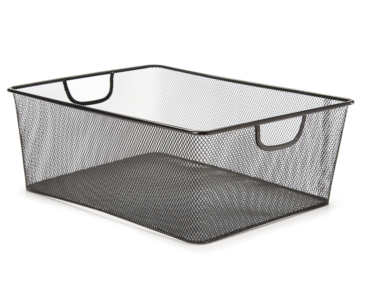 Black Mesh Shallow Bin | Big Lots