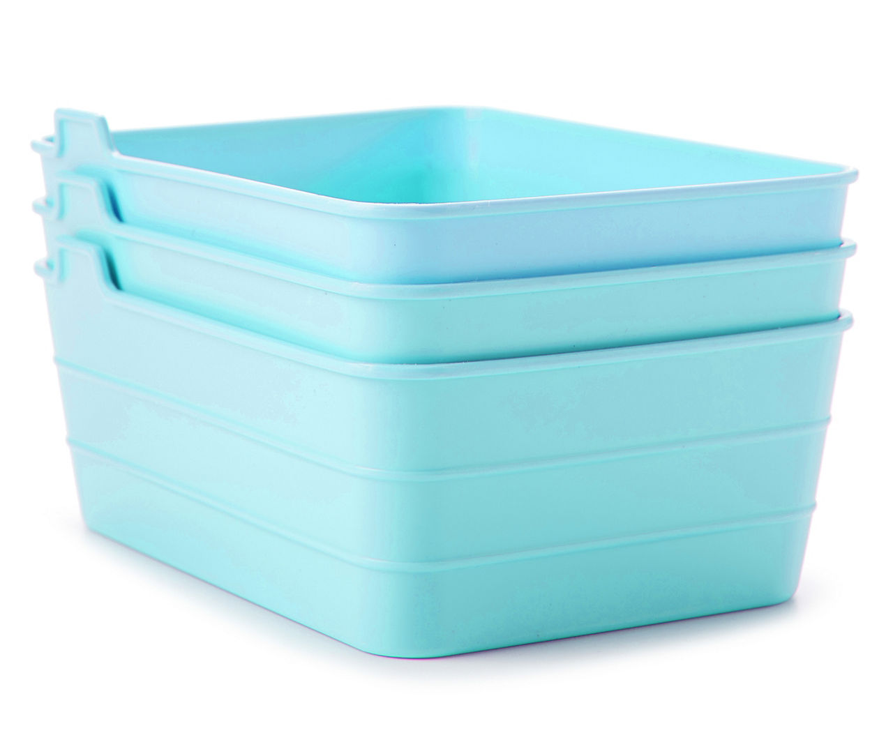 Sea Breeze Rectangular Mini Flex Bins, 3-Pack | Big Lots