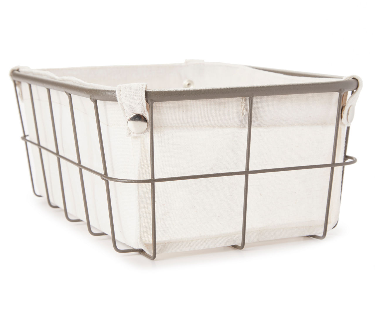 Shallow Lined Grid Wire Storage Bin | Big Lots