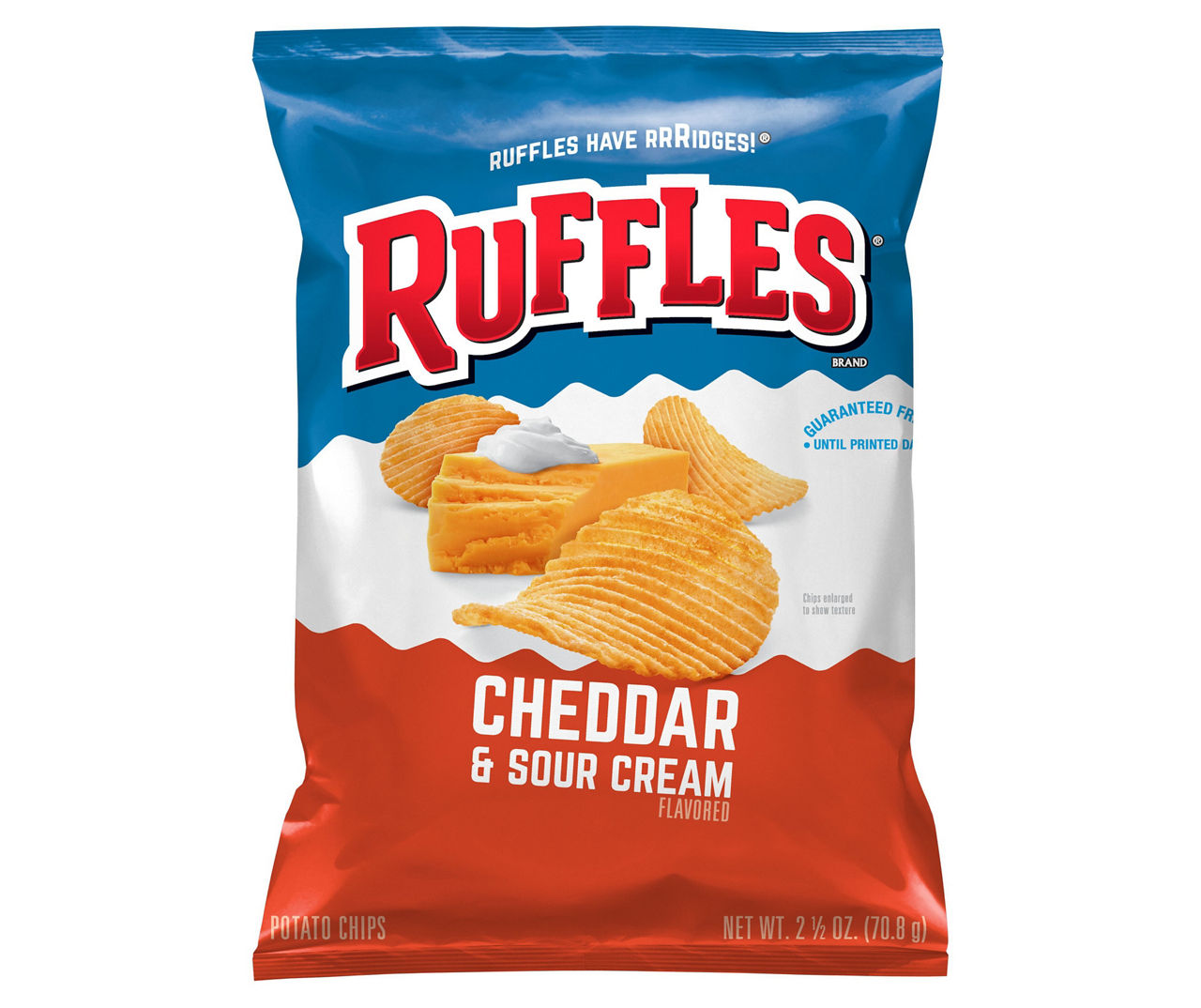 Ruffles Ruffles Potato Chips Cheddar & Sour Cream Flavored 2 1/2 Oz ...
