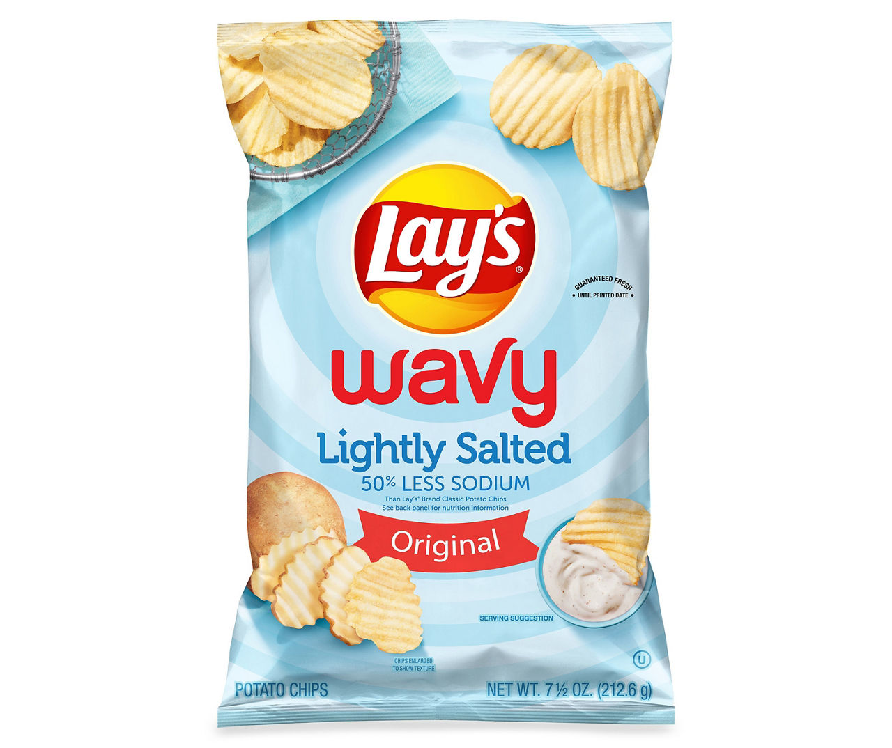 Lay's Lay's Wavy Lightly Salted Potato Chips Original 7 1/2 Oz | Big Lots