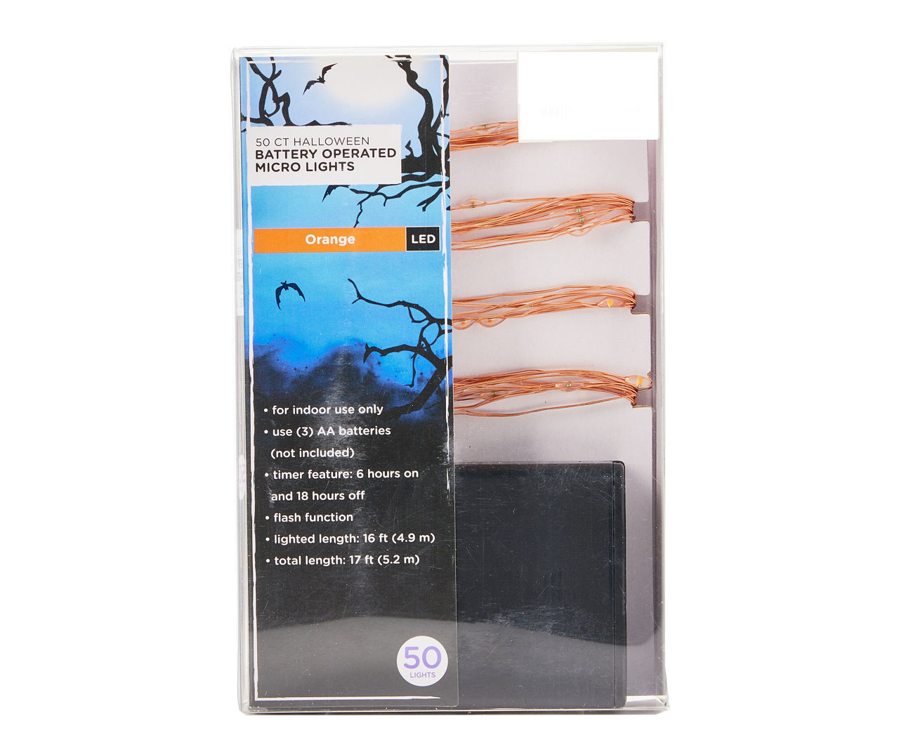 Orange LED Micro Light Set, 50-Lights | Big Lots