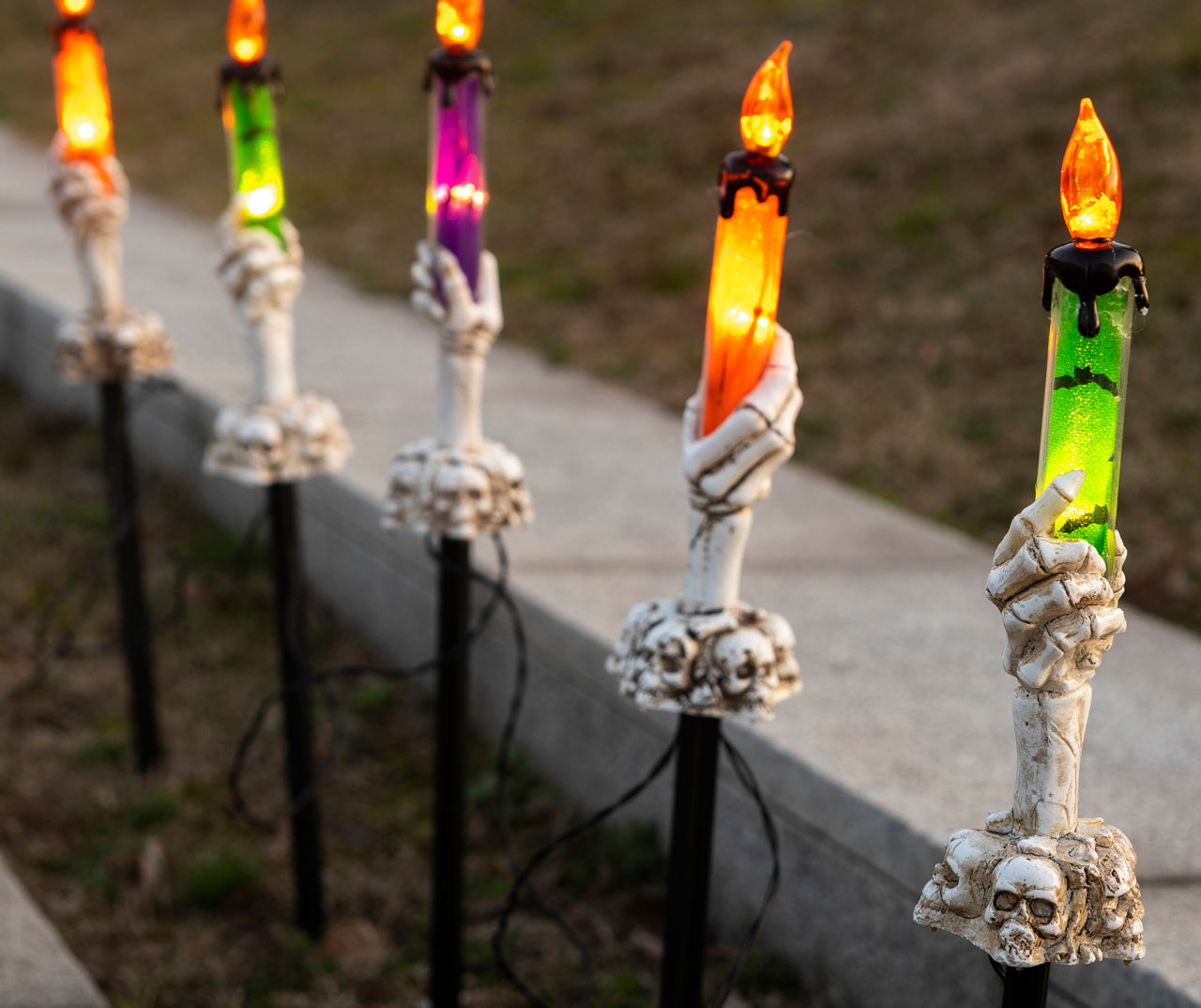 Skeleton Hands with Black Flame Candle - munimoro.gob.pe