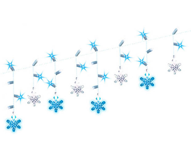 Winter Wonder Lane Blue & White Color-Changing LED Snowflake Light Set ...