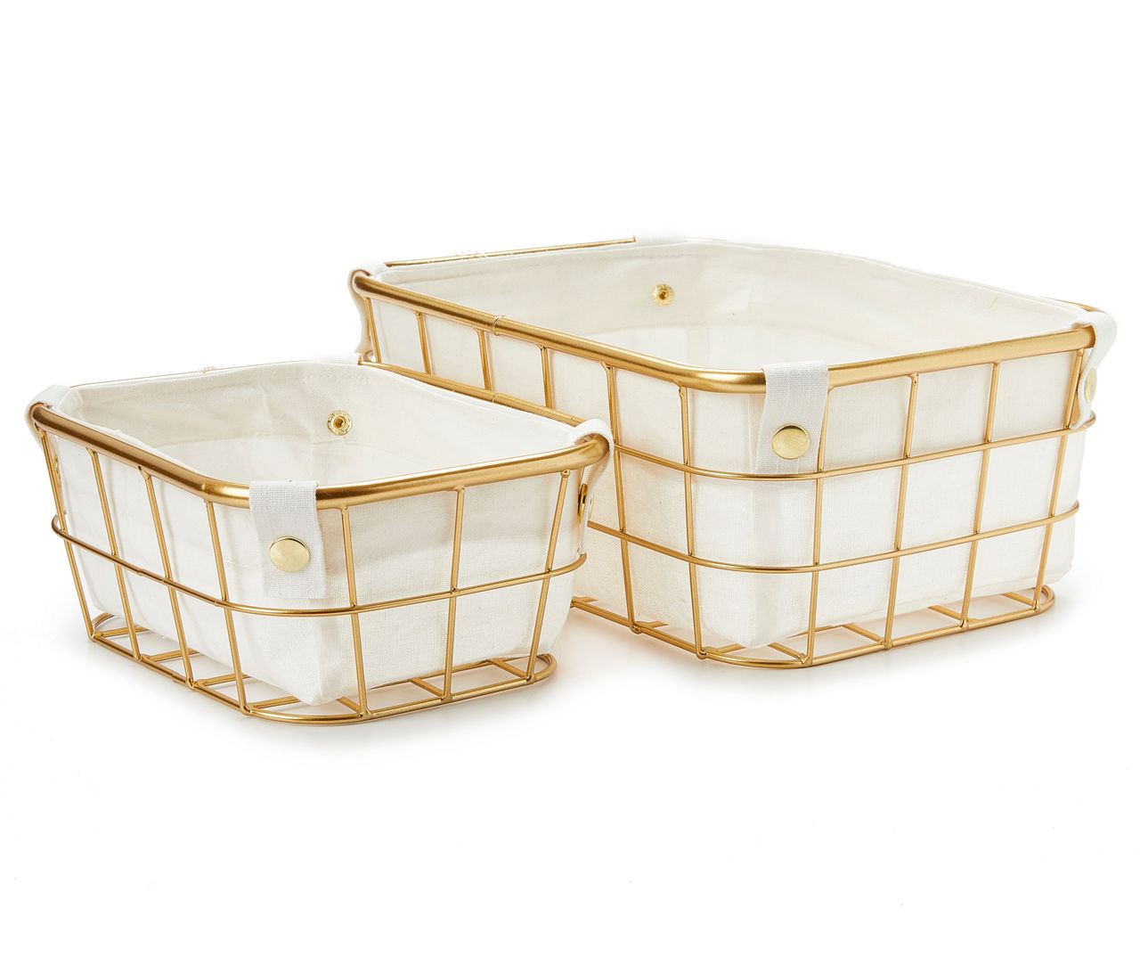 Just Home Medium Gold Storage Bin | Big Lots