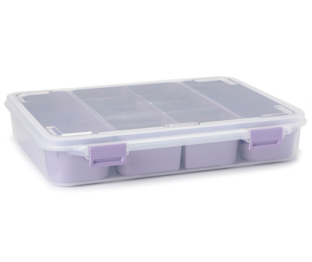 Sterilite Clear Divided Storage Case with Lilac Tray | Big Lots
