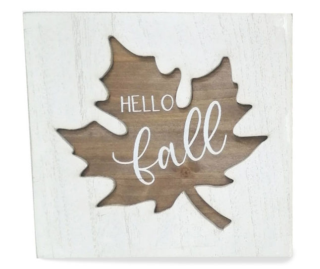 "Hello Fall" Leaf Box Decor | Big Lots