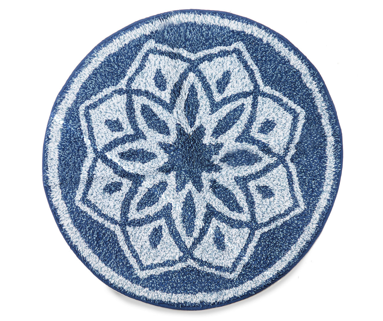 Broyhill Blue Medallion Round Bath Rug | Big Lots