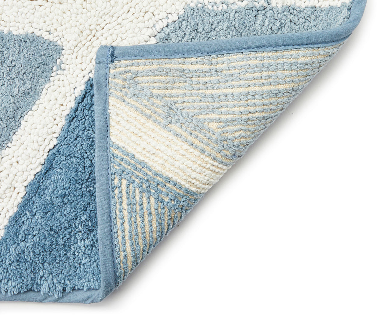 Broyhill Blue Triangle Lines Bath Rug | Big Lots