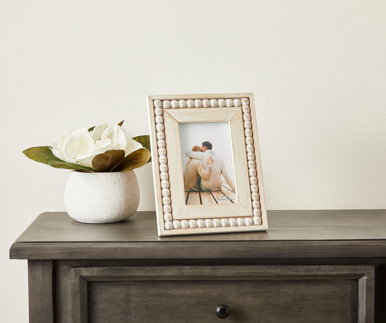 Tan Beaded Picture Frame, (4" x 6") | Big Lots