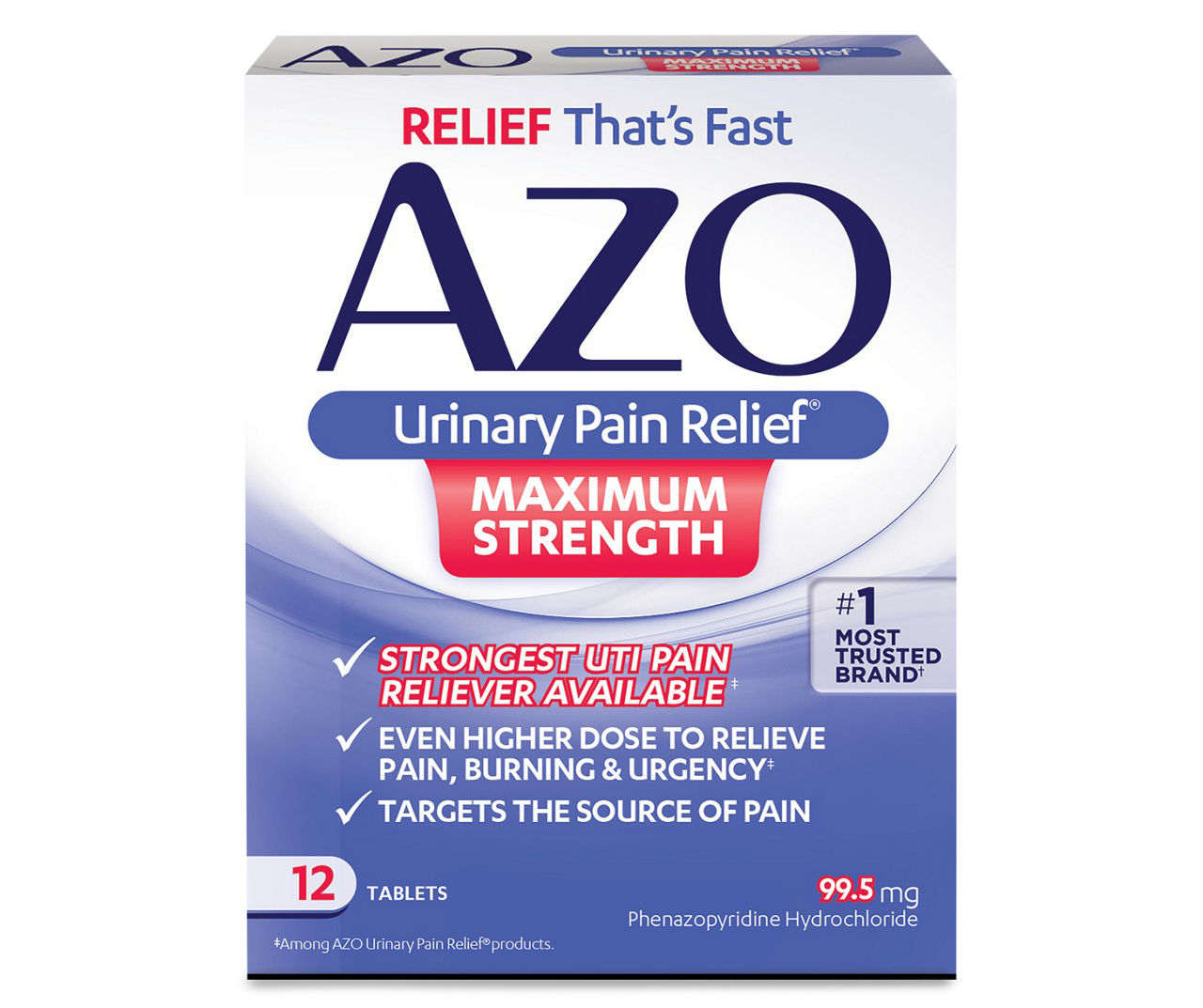 AZO Maximum Strength Urinary Pain Relief, 12-Tablets | Big Lots