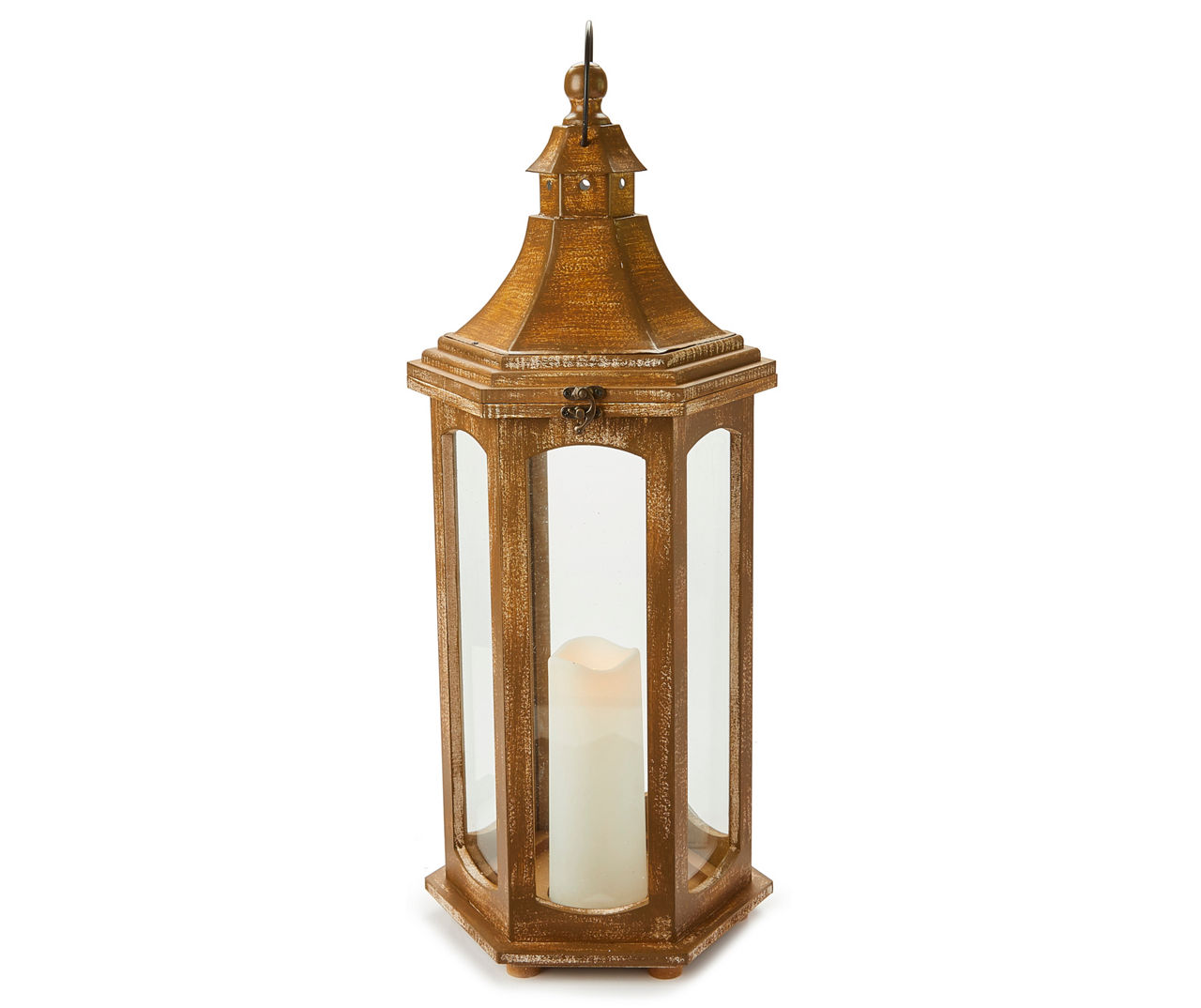 Broyhill Wood LED Candle Floor Lantern | Big Lots