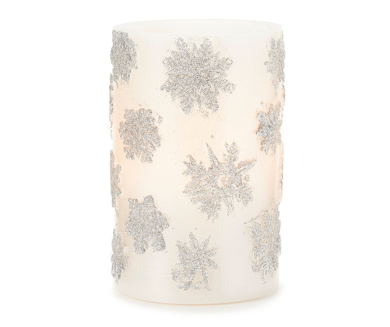 Snowflake LED Candle, (6") | Big Lots
