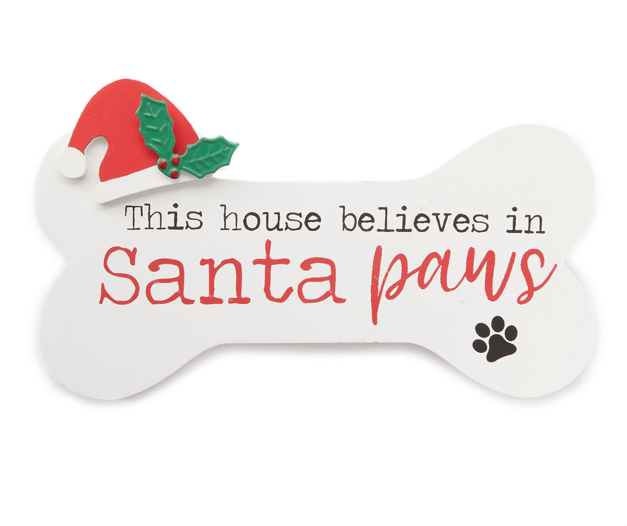 "Santa Paws" Bone Plaque | Big Lots