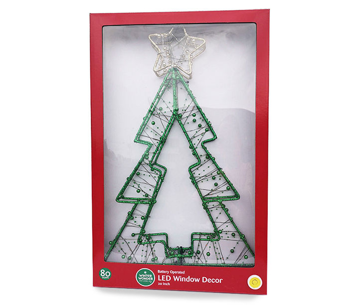 Winter Wonder Lane LED Beaded Tree Window Decor | Big Lots
