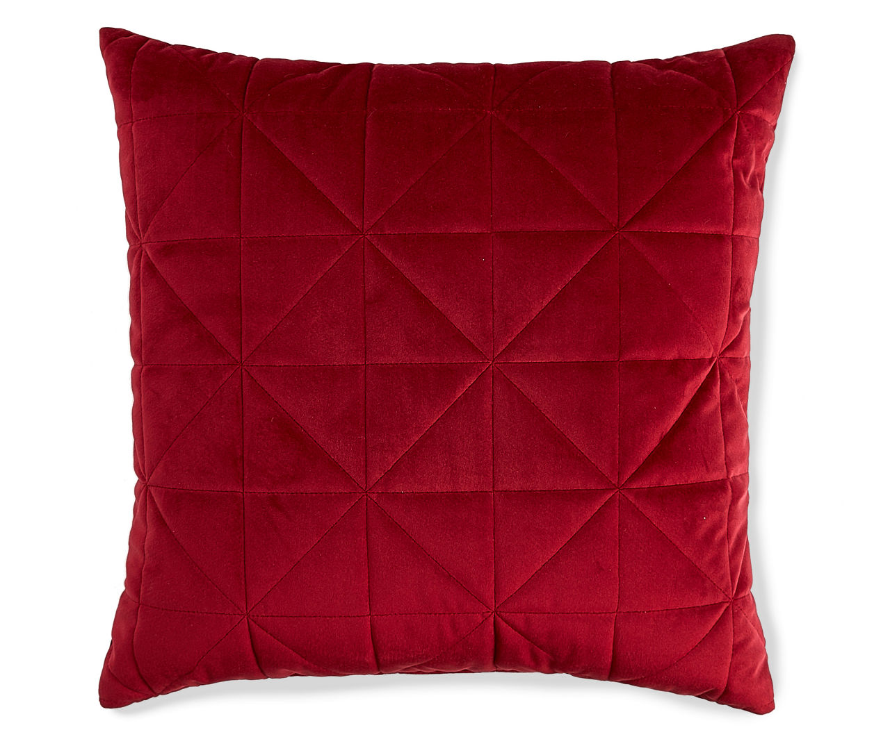Red Quilted Velvet Throw Pillow | Big Lots