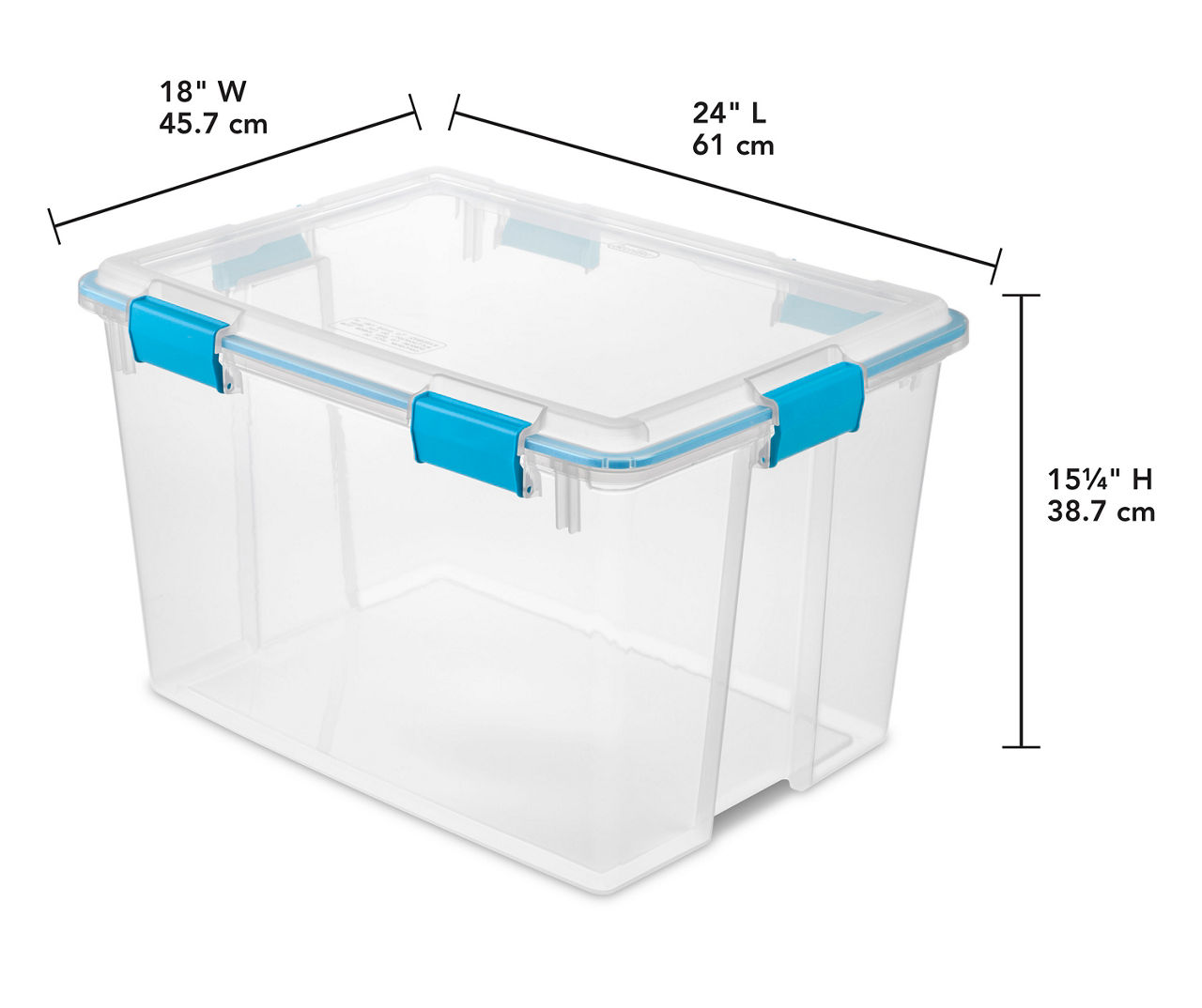Sterilite Clear 80-Quart Gasket Storage Box with Latches | Big Lots