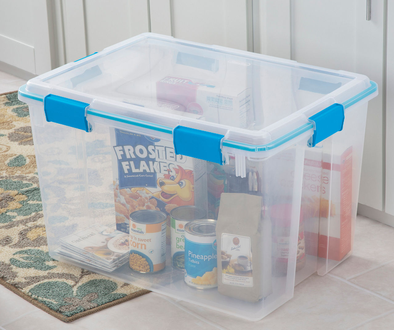Sterilite Clear 80-Quart Gasket Storage Box with Latches | Big Lots