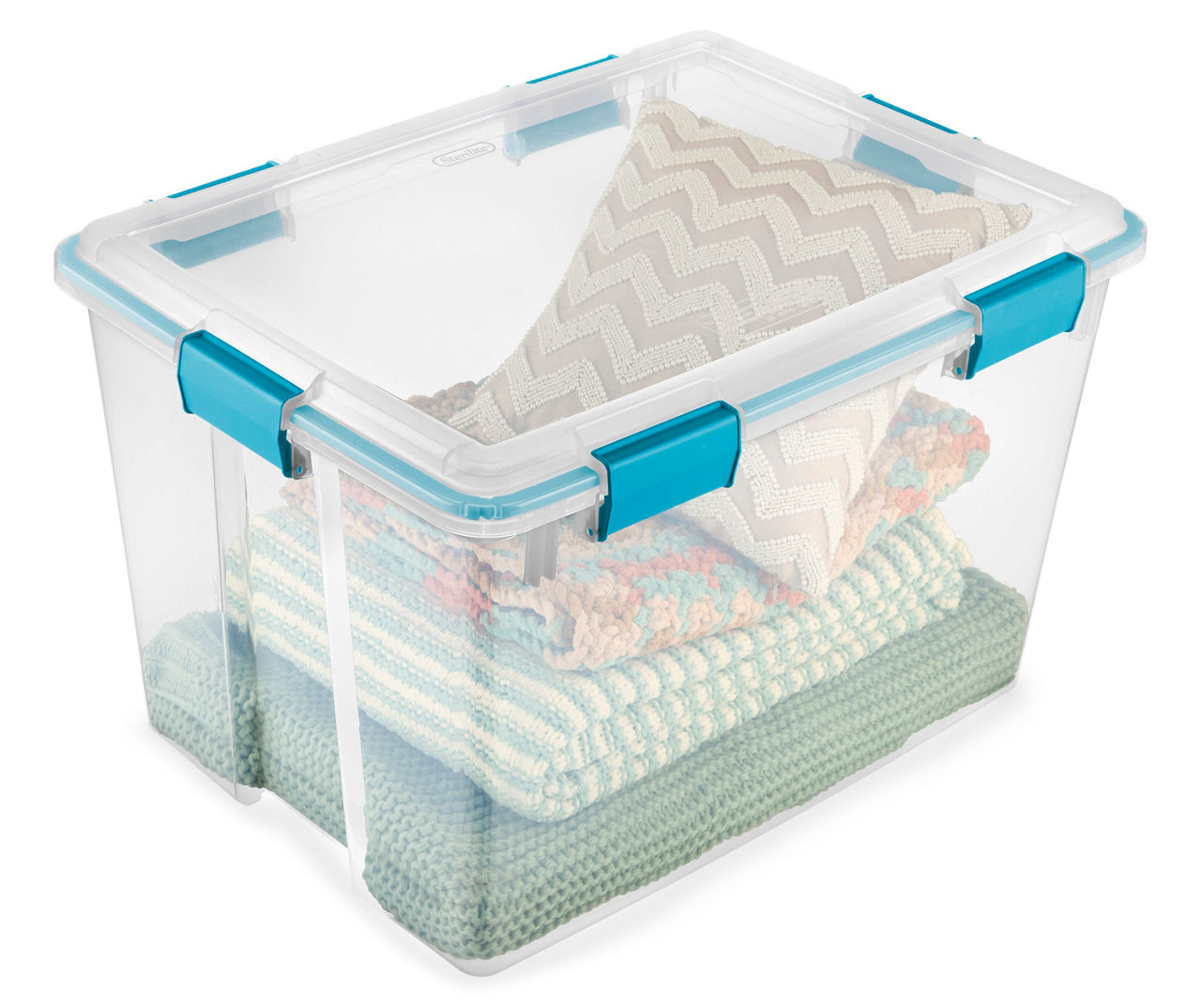Sterilite Clear 80-Quart Gasket Storage Box with Latches | Big Lots