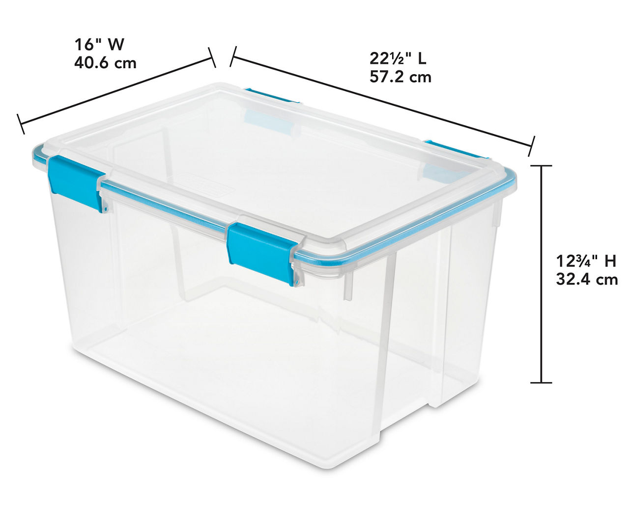 Sterilite Clear 54-Quart Gasket Storage Box with Latches | Big Lots