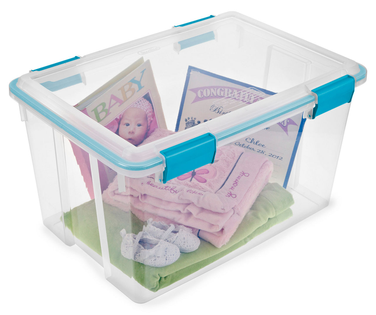 Sterilite Clear 54-Quart Gasket Storage Box with Latches | Big Lots