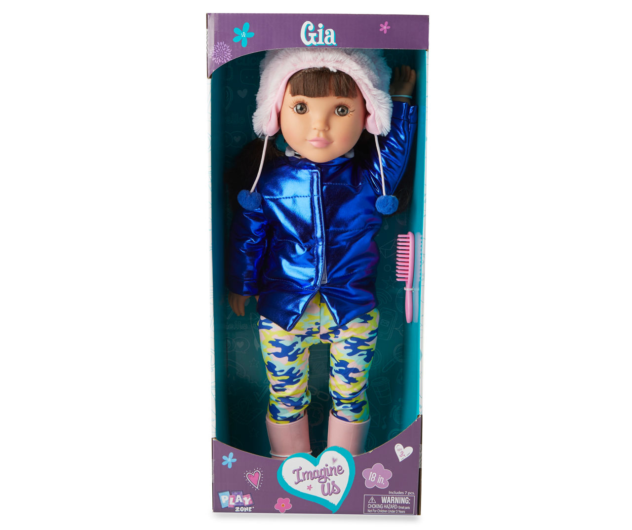 Play Zone Imagine Us Gia Blue Coat 18" Doll | Big Lots
