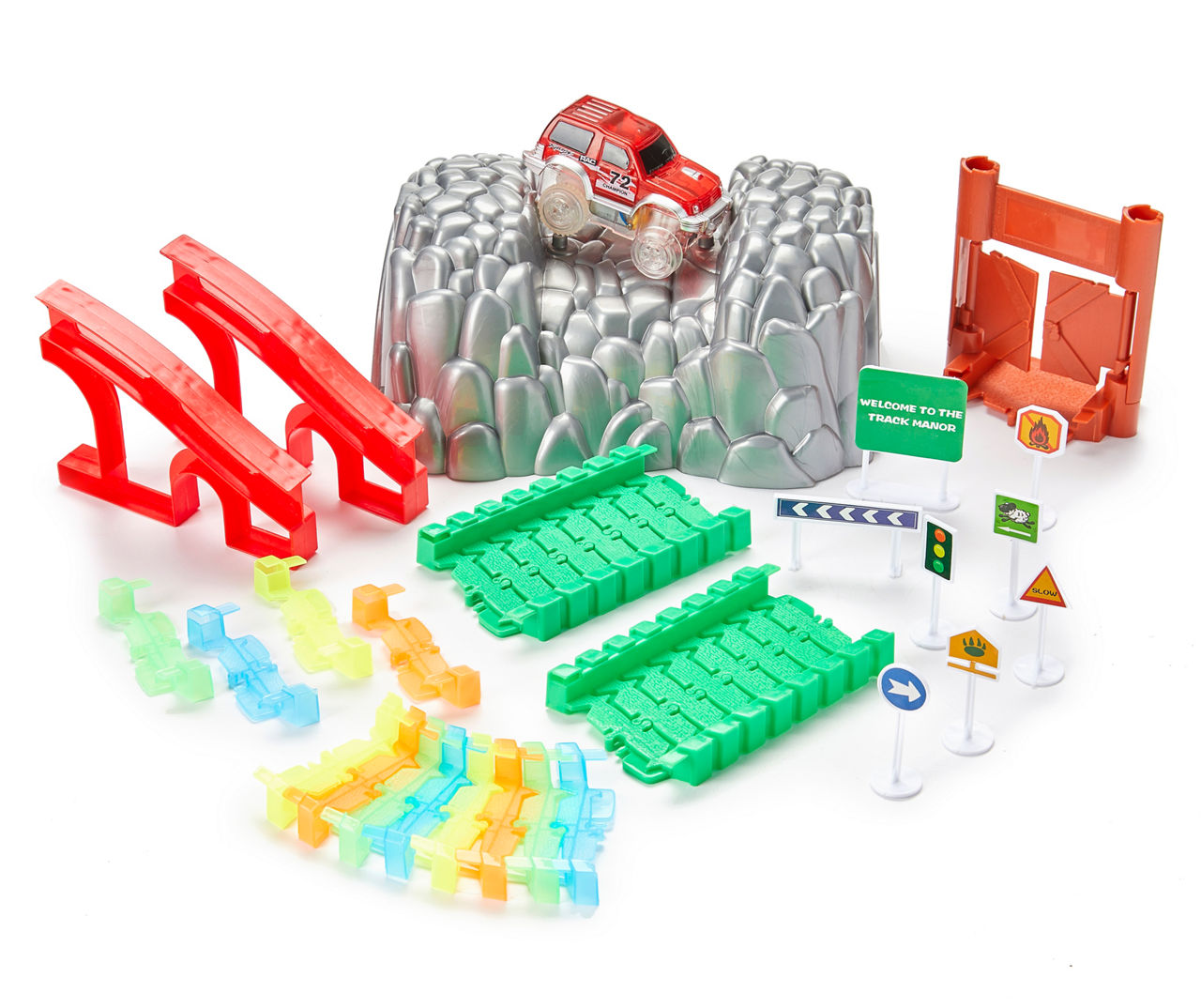 Play Zone Vehicles Lightning Wheels 170-Piece Track Set | Big Lots