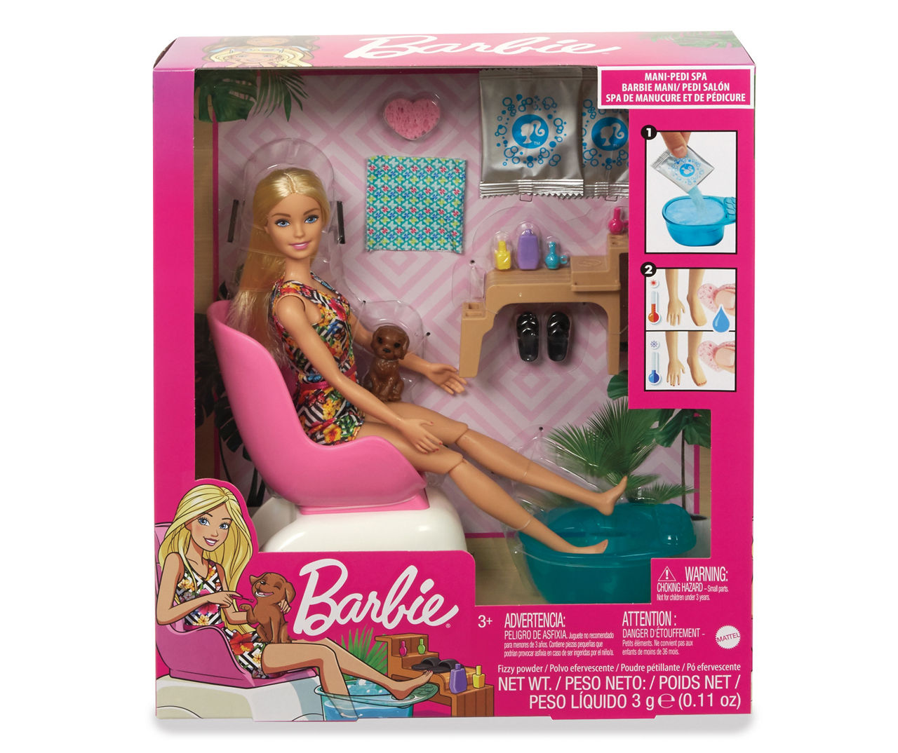Barbie Mani-Pedi Spa Doll & Play Set | Big Lots