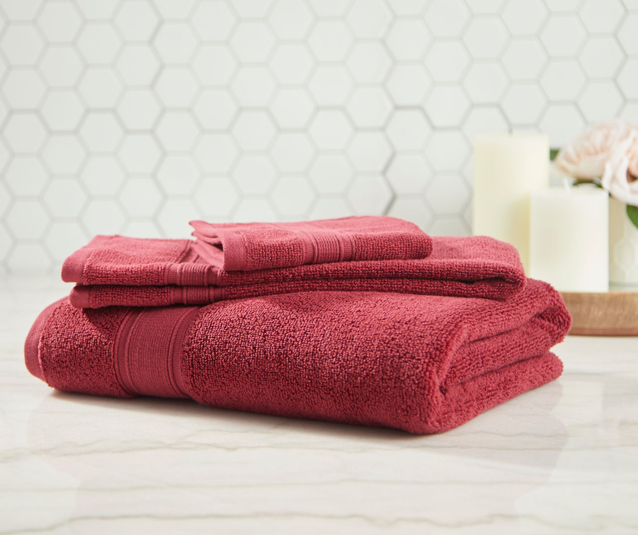 Broyhill Deep Red Performance Bath Towel | Big Lots