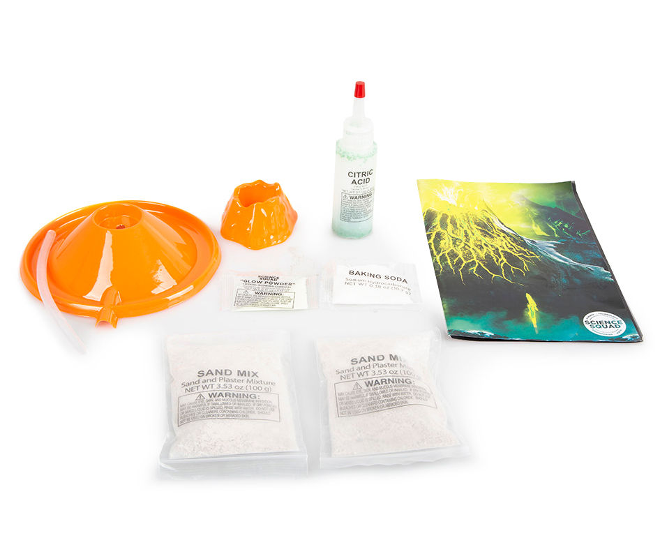Science Squad 2-in-1 Glowing Crystals & Volcano Set | Big Lots
