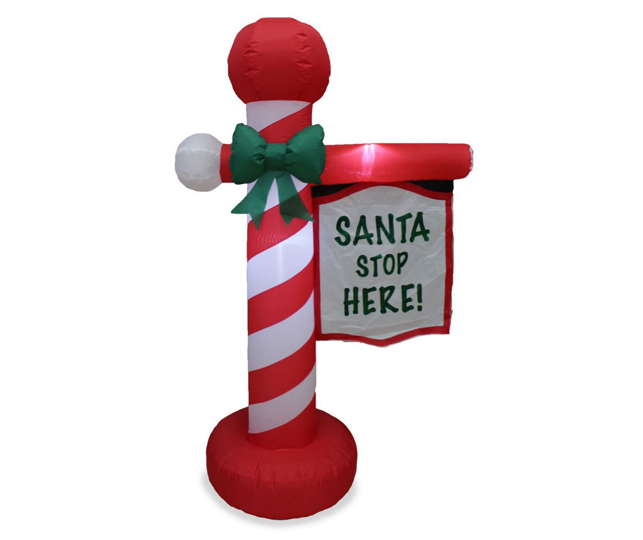 A Holiday Company 5' Inflatable LED Santa Sign & Pole | Big Lots