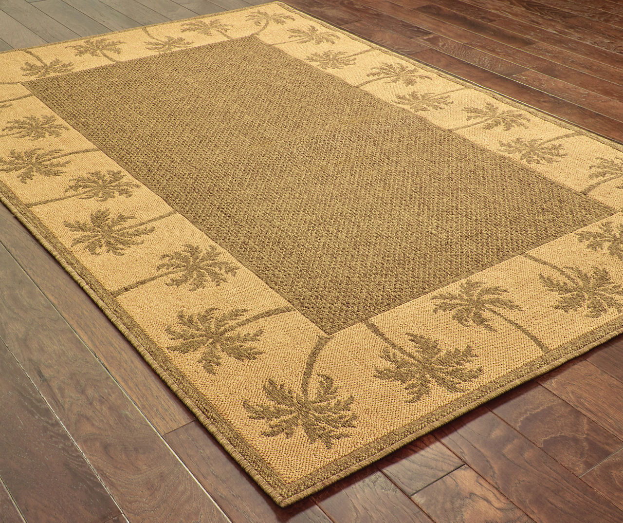 Chestnut Tan Palm Tree Outdoor Area Rug, (3'7" x 5'6") | Big Lots