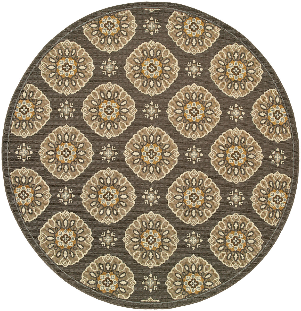 Market Floral Round Outdoor Area Rug, (7'10") | Big Lots