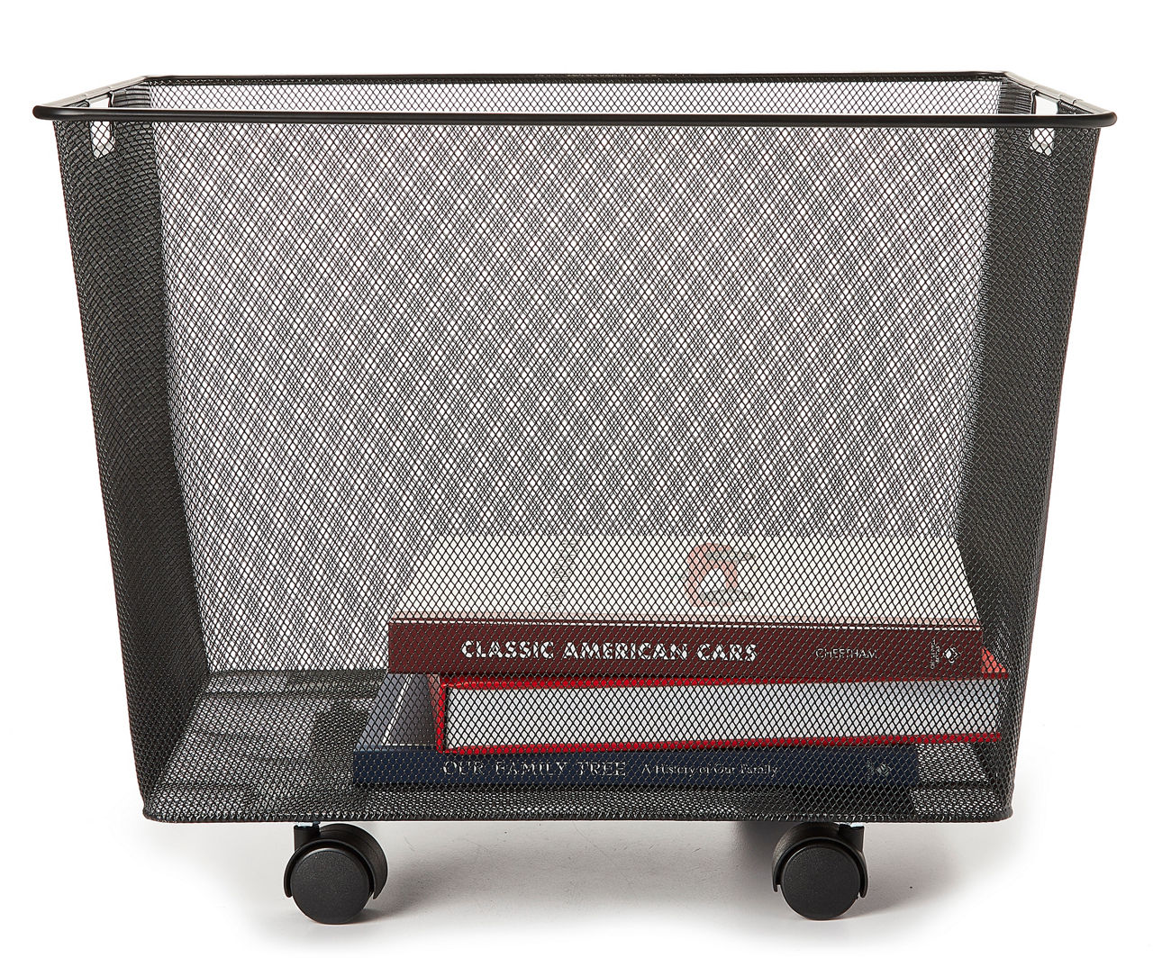 Black Wheeled Mesh Floor Bin | Big Lots