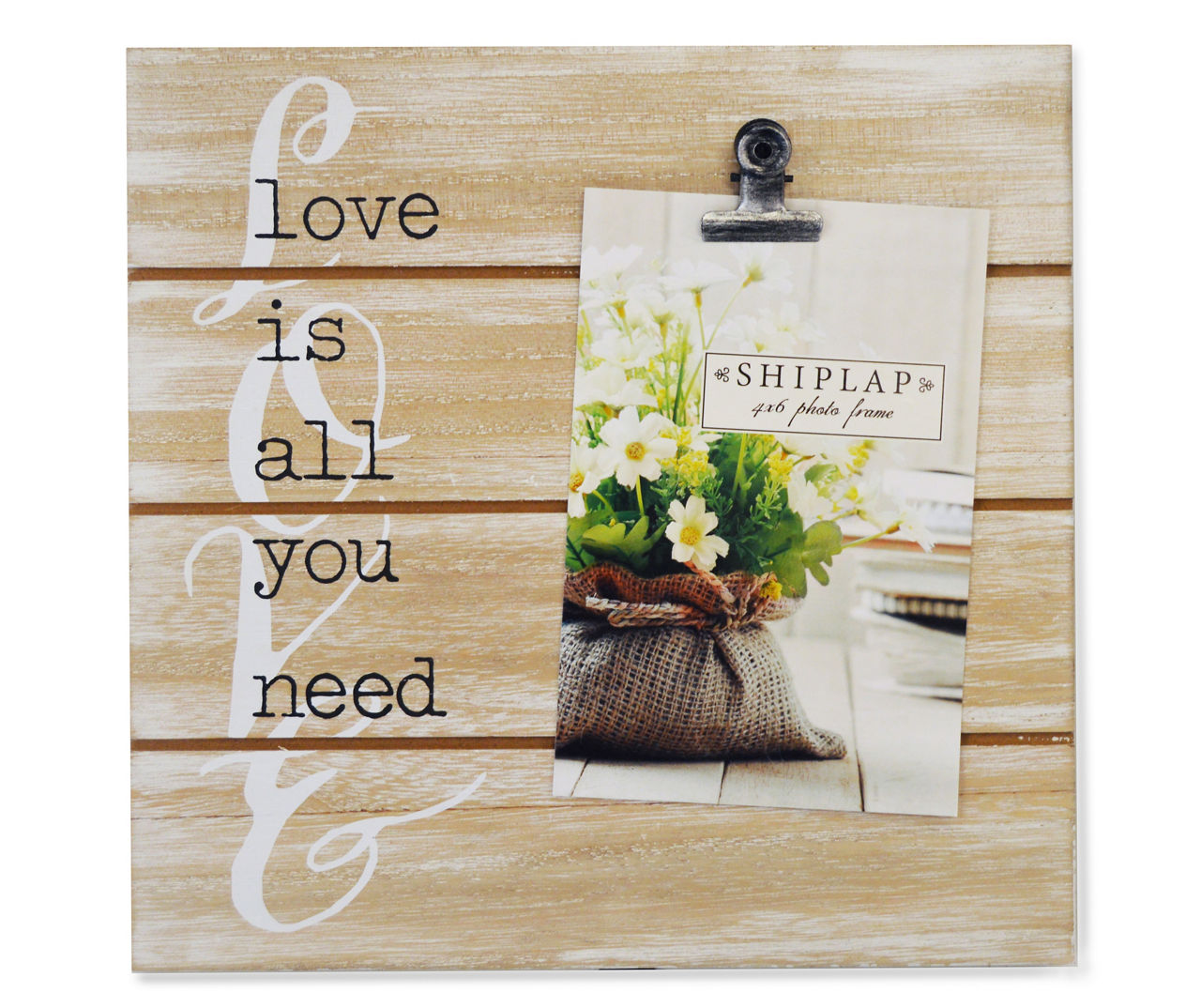 "Love Is All You Need" Clipboard Picture Frame, (4" x 6") | Big Lots